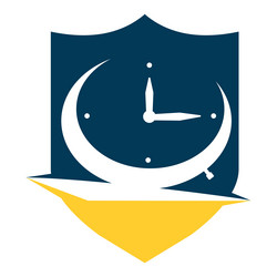 Time clock logo design template Royalty Free Vector Image