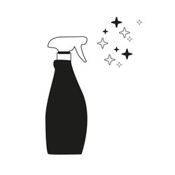 Clean product icon black and white Royalty Free Vector Image