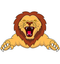 Mean Cartoon Lion Face