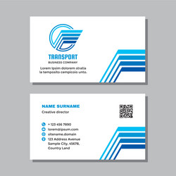 Business visit card template with logo - concept Vector Image