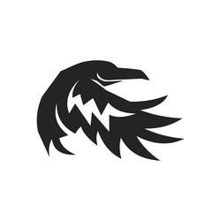 Crow logo template isolated brand identity icon Vector Image