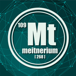Meitnerium mt periodic table element Royalty Free Vector