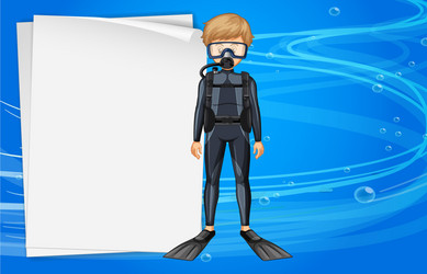 Scuba Diver Template Vector Images (over 610)