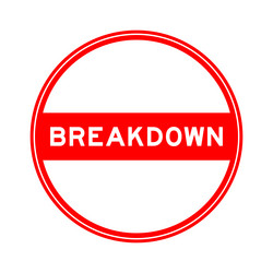 Sticker label with word discontinuation in red Vector Image