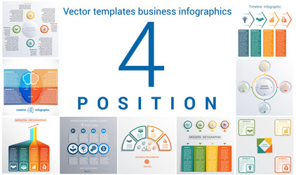 Collection of infographic templates for business Vector Image