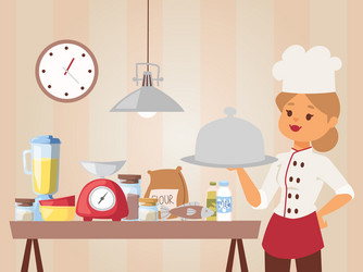 Chef workshop or lesson restaurant chefs training Vector Image