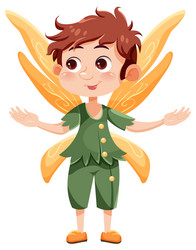 Cute fairy boy cartoon character Royalty Free Vector Image