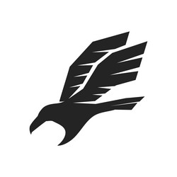 Crow logo template isolated brand identity icon Vector Image