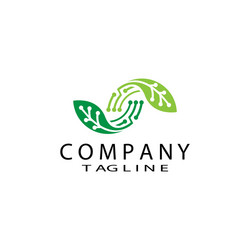 Eco tech logo for business Royalty Free Vector Image