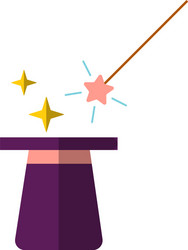 Cute style magician cartoon Royalty Free Vector Image