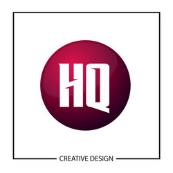 Initial letter hq logo template design Royalty Free Vector