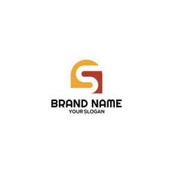 Initial sa shield logo design Royalty Free Vector Image