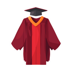 Successful graduation symbolized by gown Vector Image