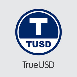 Tusd - trueusd the logo cryptocurrency Royalty Free Vector