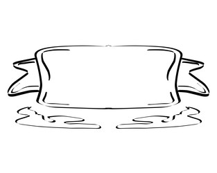 Classic text box template in black line color Vector Image