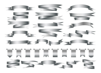 Silver ribbons Royalty Free Vector Image - VectorStock