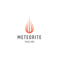 Meteorite logo icon design template flat Vector Image