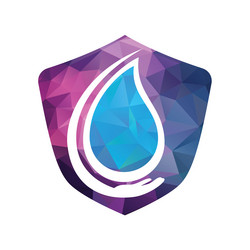 Safe water logo template design Royalty Free Vector Image