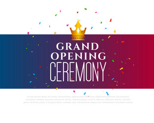 Grand opening ceremony invitation template layout Vector Image