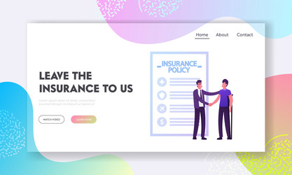 Icons set of salad people insurance and Royalty Free Vector