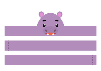 Printable chicken paper crown party headband die Vector Image