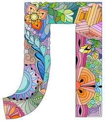 Russian alphabet cyrillic capital letter l Vector Image