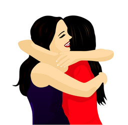 Sister Two Hugging Vector Images (over 150)