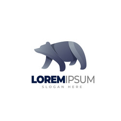 Moon bear logo template design Royalty Free Vector Image