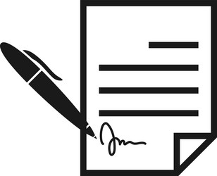 Contract paper icon clipart design Royalty Free Vector Image