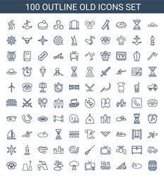 Old icons Royalty Free Vector Image - VectorStock