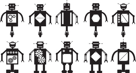 Robot parts Royalty Free Vector Image - VectorStock