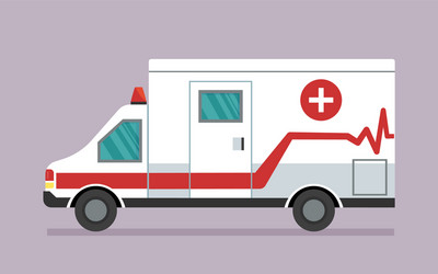 Ambulance color icon medical emergency transport Vector Image