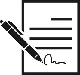 Contract paper icon clipart design Royalty Free Vector Image