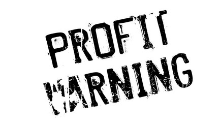 Profit warning rubber stamp Royalty Free Vector Image