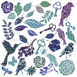 Set of patch silhouettes Royalty Free Vector Image