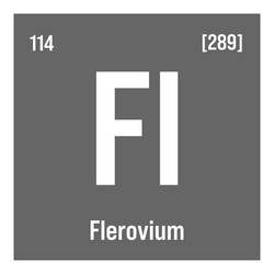 Flerovium fl periodic table element Royalty Free Vector