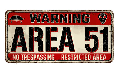Restricted area vintage rusty metal sign Vector Image