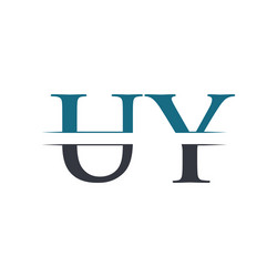 Initial uy logo creative typography template Vector Image