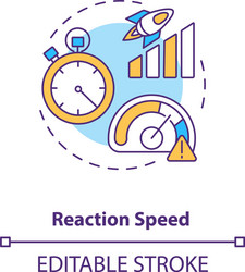 Reaction speed concept icon Royalty Free Vector Image