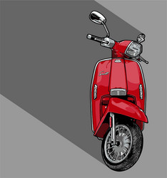 Scooter front view art for design needs Royalty Free Vector