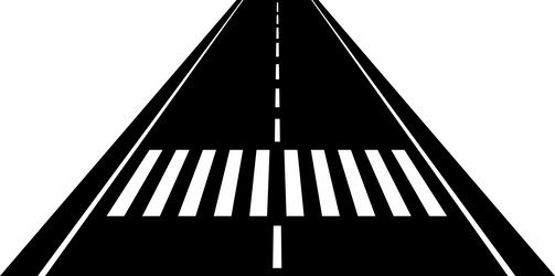 Street with zebra lines road marking pedestrian Vector Image