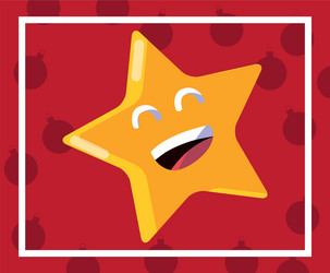 Cartoon happy star design Royalty Free Vector Image