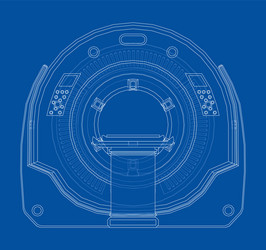Medical ct scanner machine diagram technology Vector Image