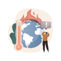 Global warming abstract concept Royalty Free Vector Image