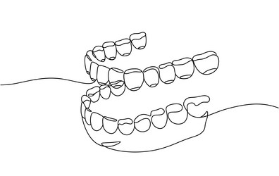 Mouth aligners teeth dentist Royalty Free Vector Image