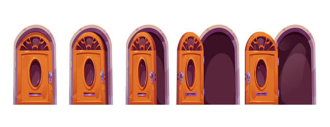 Open and close front house door animation Vector Image Open and close front house door animation Vector Image