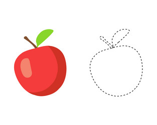 Trace and color tree Royalty Free Vector Image