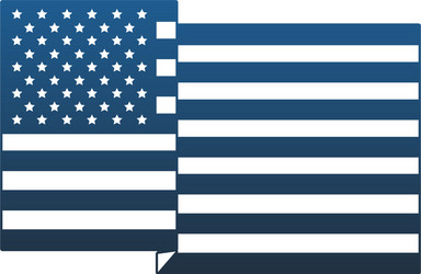 Usa flag symbol blue lines Royalty Free Vector Image