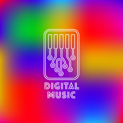Digital sound logo Royalty Free Vector Image - VectorStock