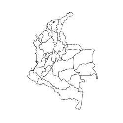 Abstract silhouette colombia simple map Royalty Free Vector